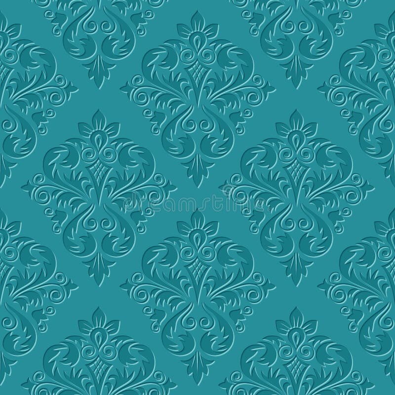 Damask seamless pattern stock vector. Illustration of background ...
