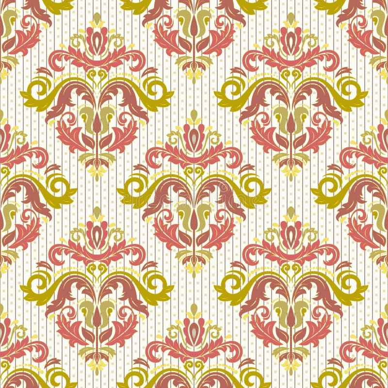 Damask Seamless Vector Background Stock Vector - Illustration of damask ...