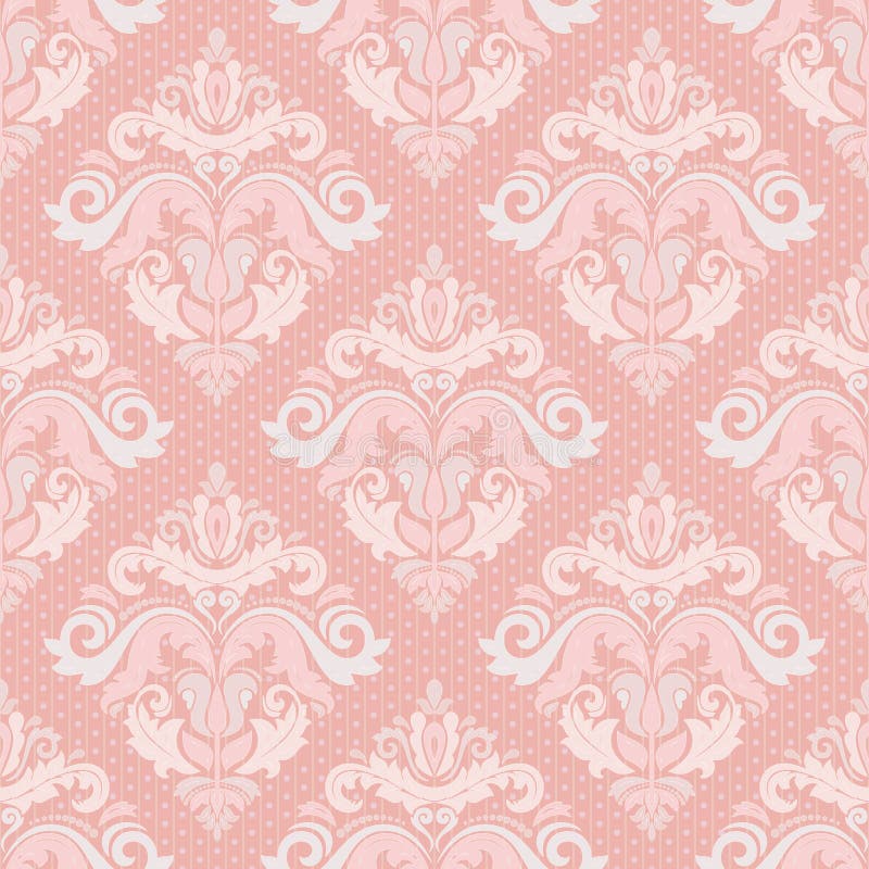 Damask Seamless Vector Pattern Stock Vector - Illustration of outline ...