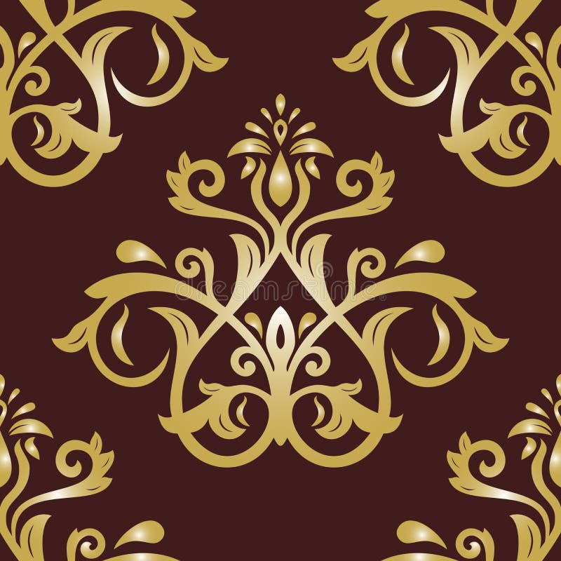 Damask Seamless Vector Pattern. Orient Background Stock Vector ...