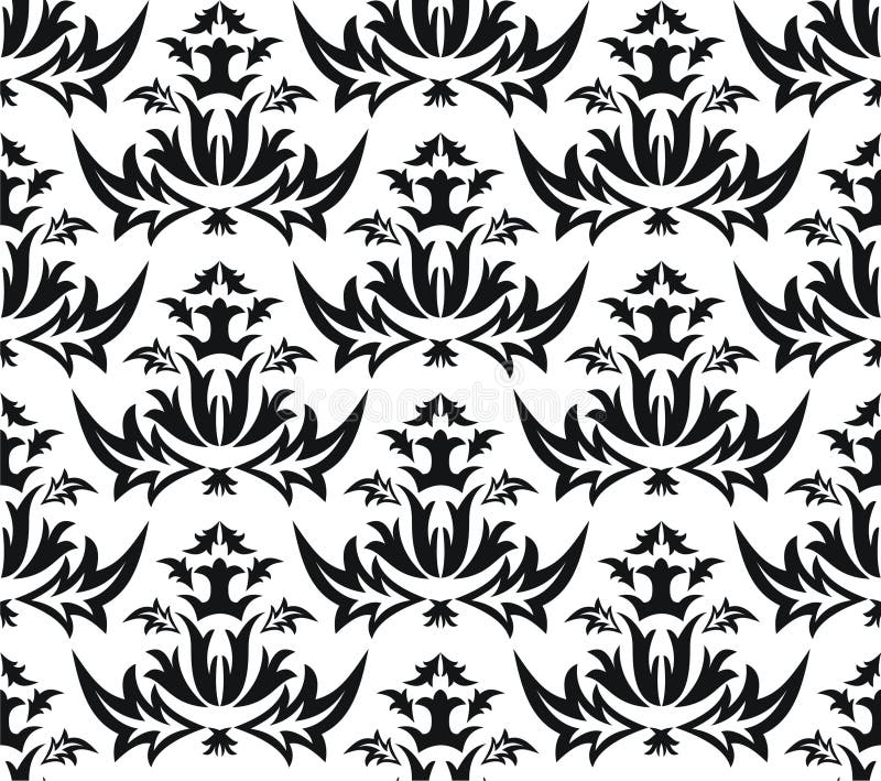 Damask (Victorian) Seamless Pattern Stock Vector - Illustration of ...