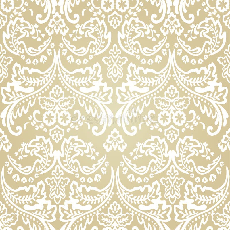 Damask Vintage Floral Seamless Pattern Background. Stock Illustration ...