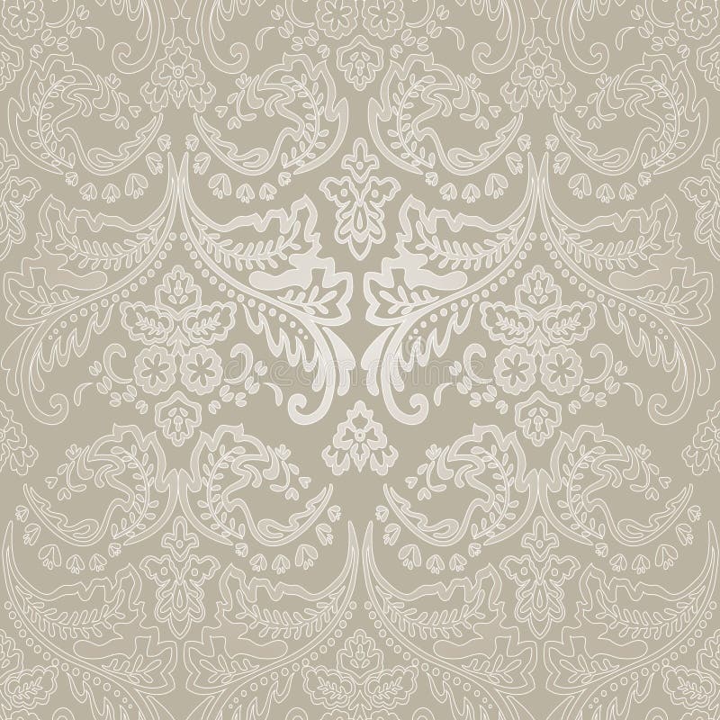 Damask Vintage Floral Seamless Pattern Background. Stock Illustration ...