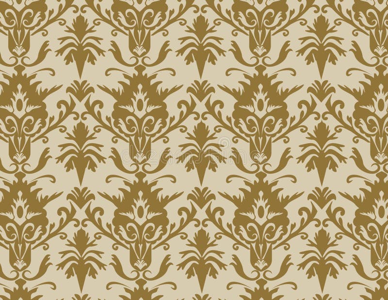 Damask wallpaper pattern stock vector. Illustration of floral - 2749903