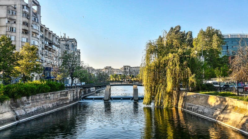 Dambovita River from Bucharest Stock Image - Image of beautiful, water ...