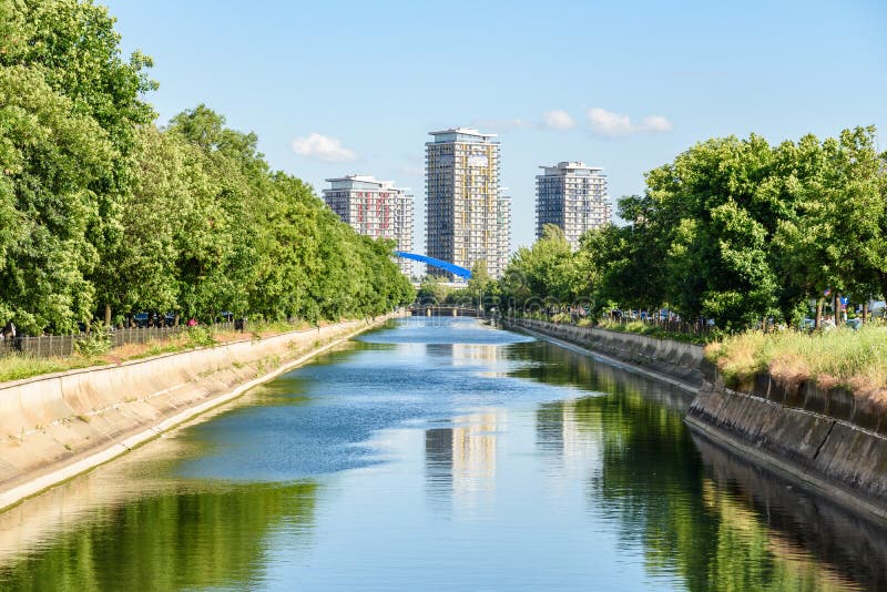 Dambovita River in Bucharest Editorial Stock Photo - Image of street ...