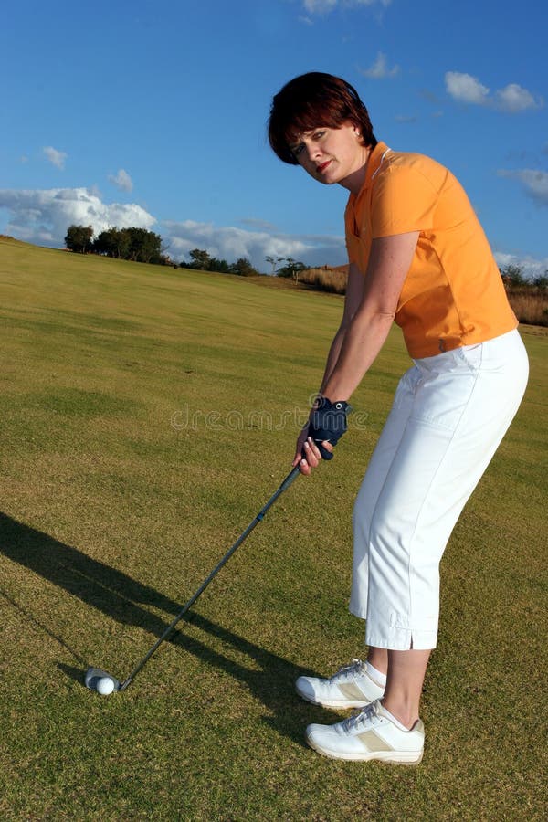 Dame Golfer stockfoto. Bild von golf, mädchen, klumpen - 165834