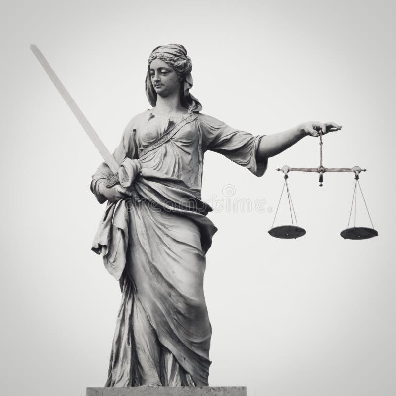 Statue Dame Justice (Justitia) in Dublin Stockbild - Bild von klinge ...