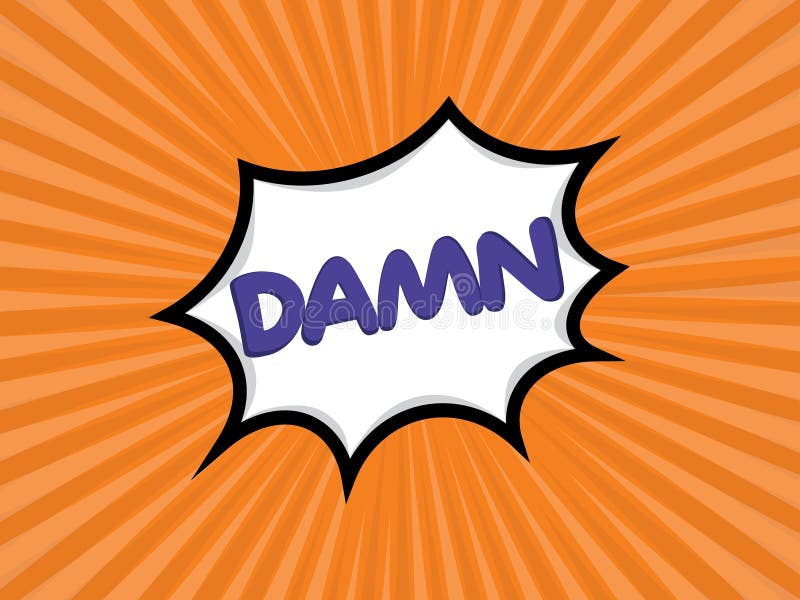 Damn (Comic Book Design) stock illustration. Illustration of dialog ...