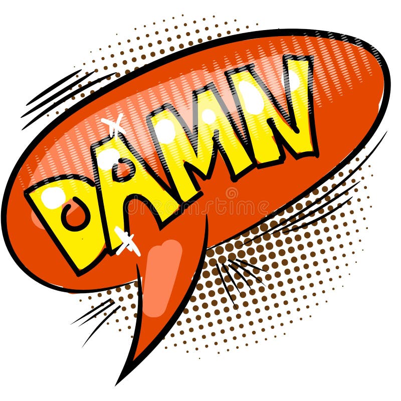 Damn Comic Speech Bubble in Pop Art Style Vector Stock Vector ...