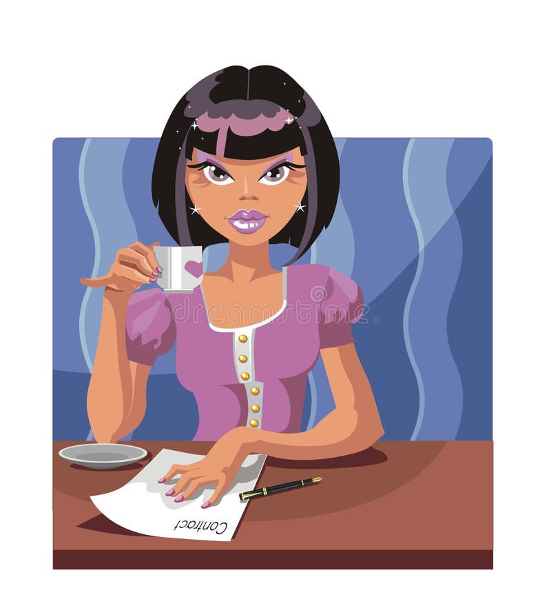 Damned wretch stock vector. Illustration of bite, pink - 10133829