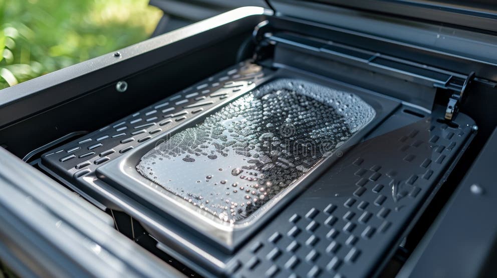 A Damp Cooling Pad Being Pulled Out of the Cooler for Cleaning and ...