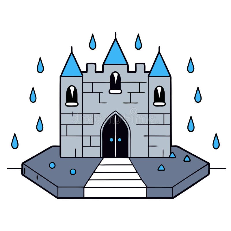 Damp Gothic Dungeon. Created by a Neural Network Stock Vector ...