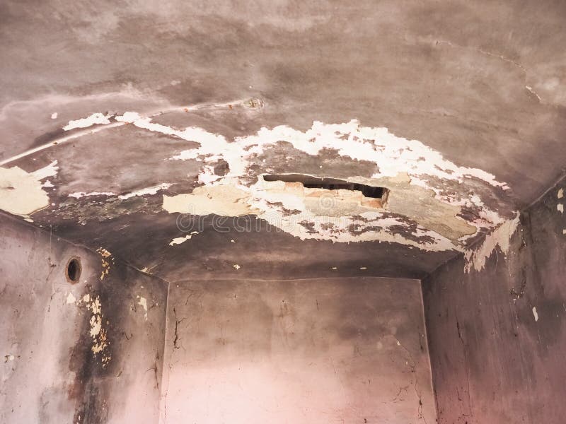Damp Moisture on Wall and Ceiling Stock Image - Image of damage, mist ...