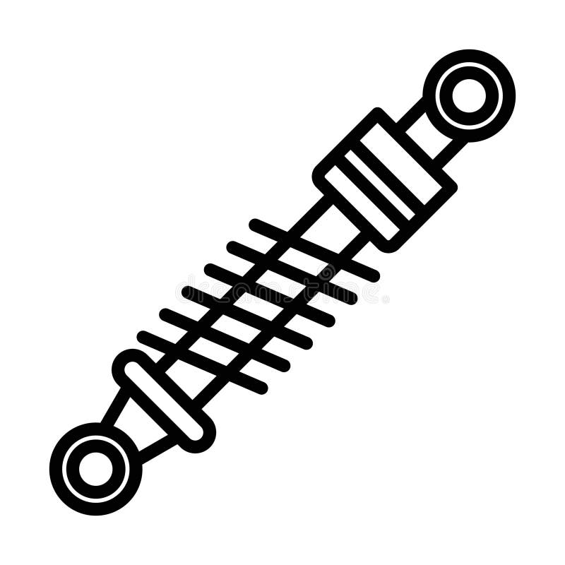 Damper Icon Linear Logo Mark in Black and White Stock Vector ...