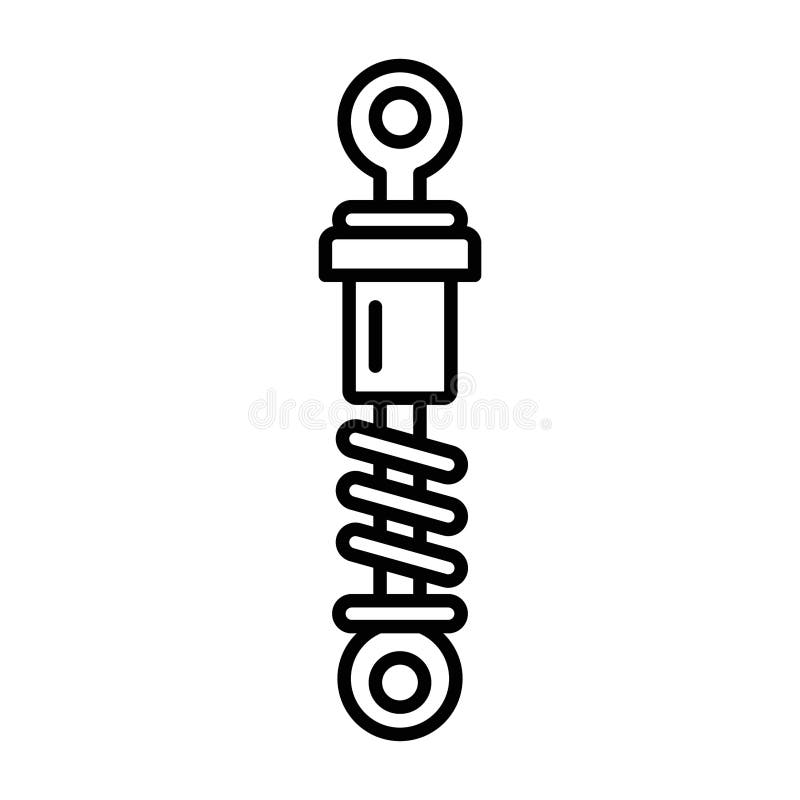 Damper Icon Linear Logo Mark in Black and White Stock Illustration ...