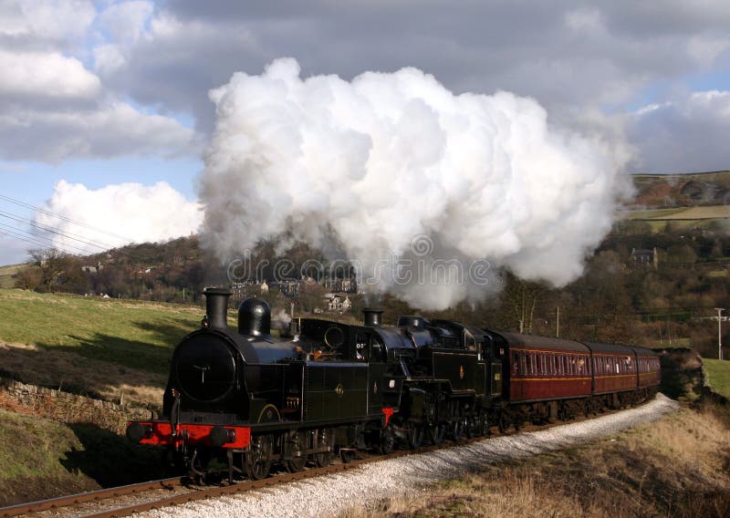 Dampf-Serie im Bronte Land stockbild. Bild von gleise, reise - 599515