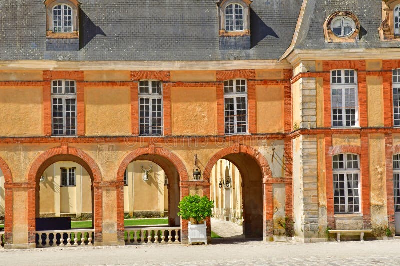 Dampierre France - July 10 2024 : the Castle Stock Image - Image of ...