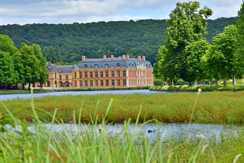 Dampierre France - July 10 2024 : the Castle Stock Image - Image of ...