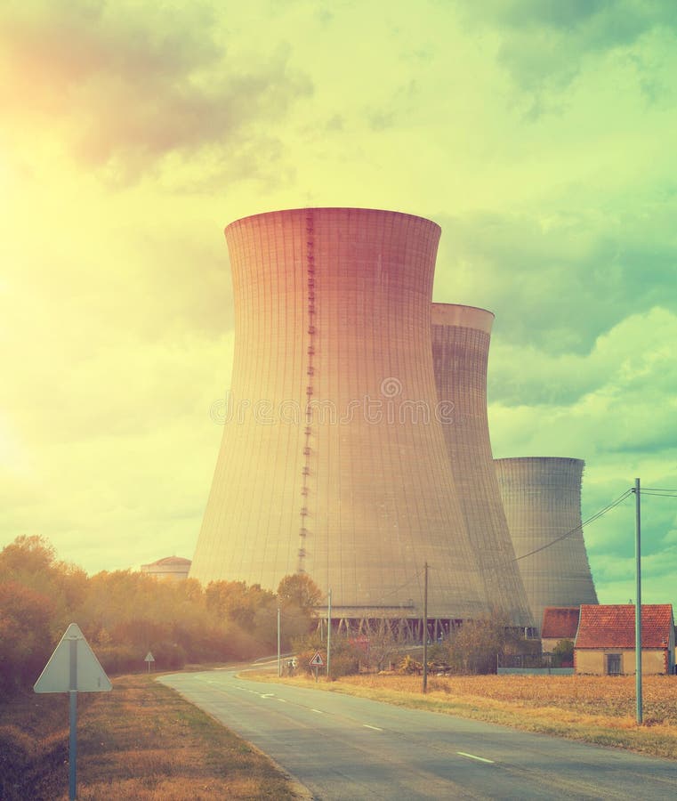 Dampierre Nuclear Power Plant View Stock Image - Image of nuclear ...