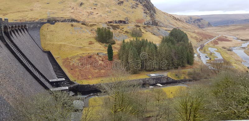 Dams at rhayader stock photo. Image of valley, wales - 115811152