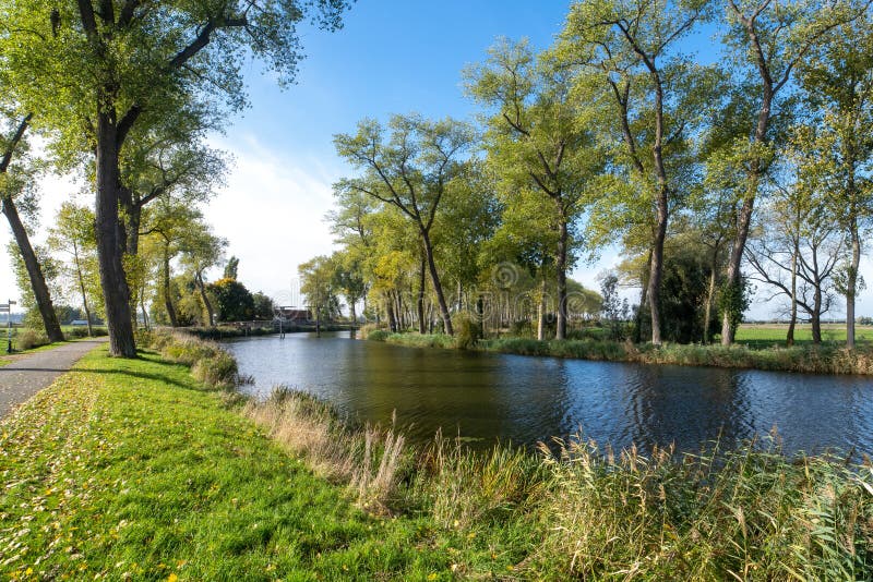 Damsche Vaart River Outside the Town of Sluis Stock Image - Image of ...