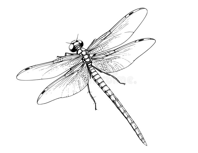 Damselfly Coloring Page for Kids Stock Illustration - Illustration of ...