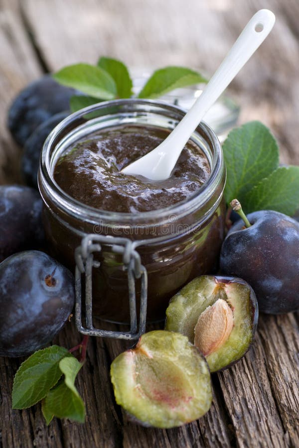 Damson jam stock image. Image of nutrition, butter, farmers - 26065641