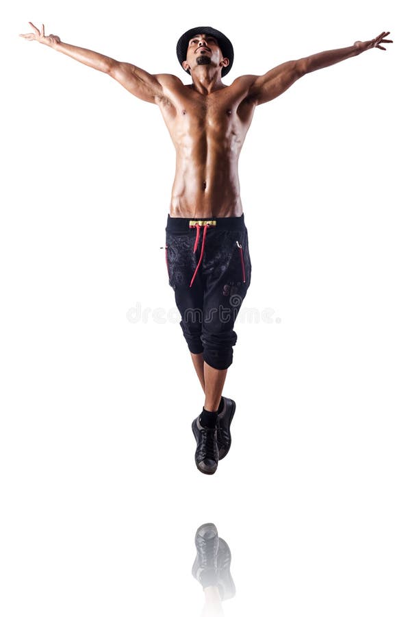 Dançarino Muscular No Traje Branco Do Cowboy Foto de Stock - Imagem de ...