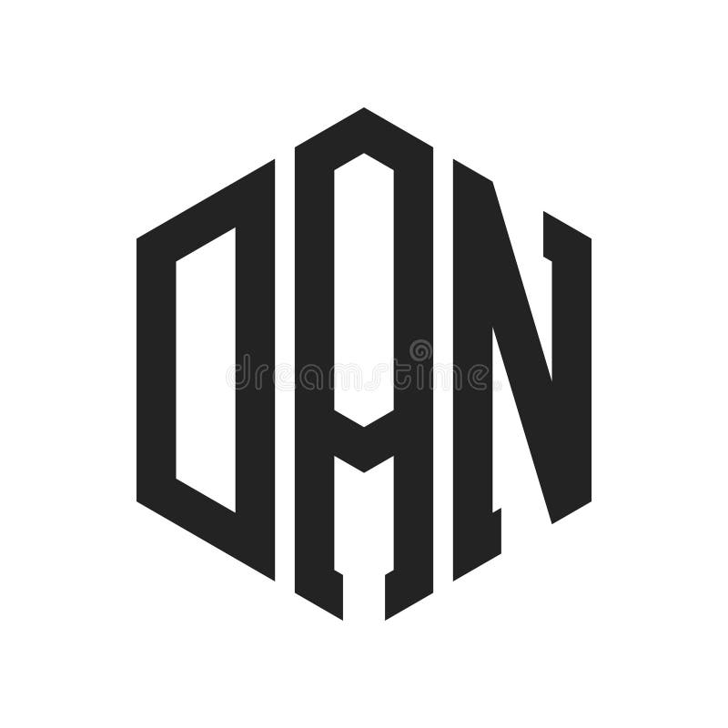 DAN Logo Design. Initial Letter DAN Monogram Logo Using Hexagon Shape ...