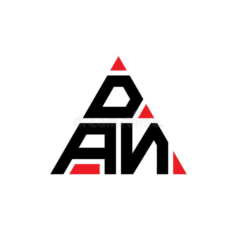 DAN Triangle Letter Logo Design with Triangle Shape. DAN Triangle Logo ...