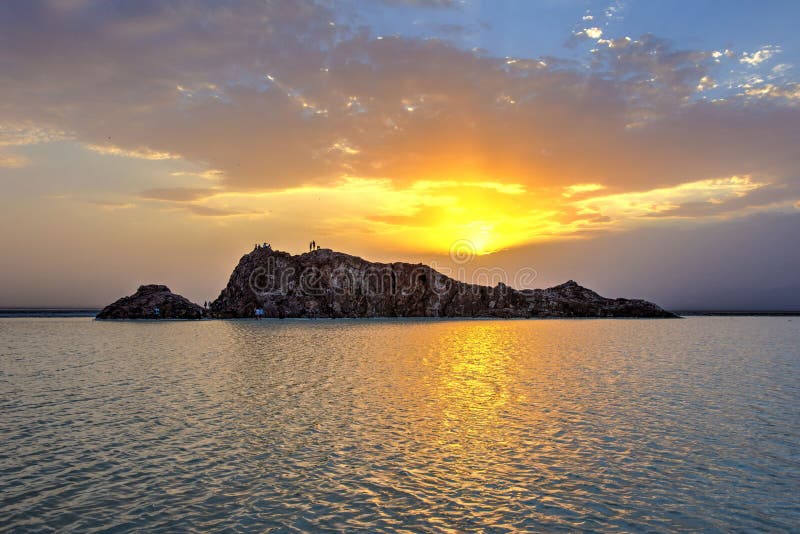 Danakil Salt Flats in Sunset, Ethiopia Stock Photo - Image of beautiful ...