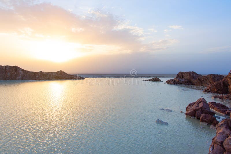 Danakil Salt Flats in Sunset, Ethiopia Stock Photo - Image of outdoors ...