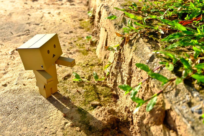 Danboard or Danbo Figure in the Garden Editorial Photo - Image of ...