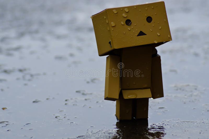 Danboard or Danbo Figure in the Rain Editorial Image - Image of ...