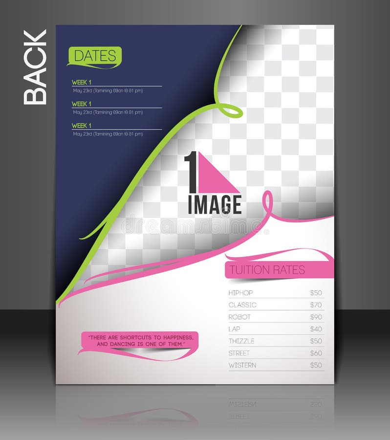 Flyer, Template and Banner for Dance Academy. Stock Illustration ...