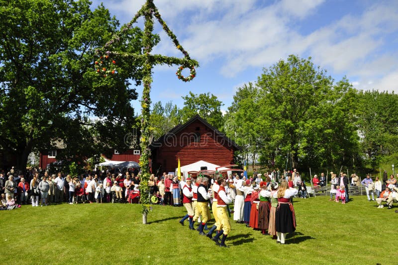 Dance Around the Midsummer Tree Editorial Photography - Image of ...