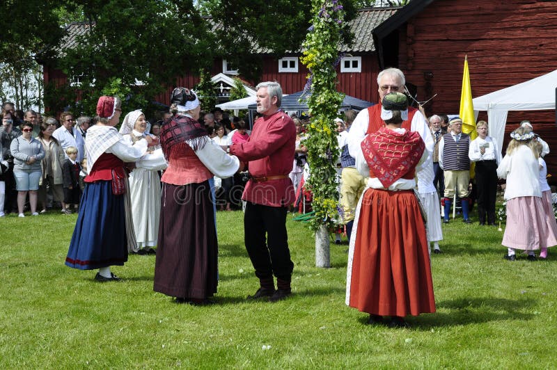 Dance Around the Midsummer Tree Editorial Photography - Image of ...