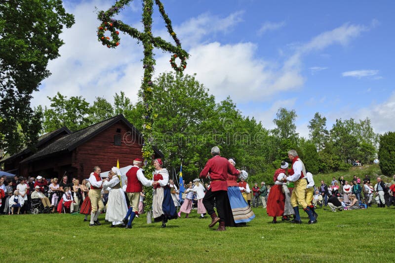 Dance Around the Midsummer Tree Editorial Photography - Image of ...
