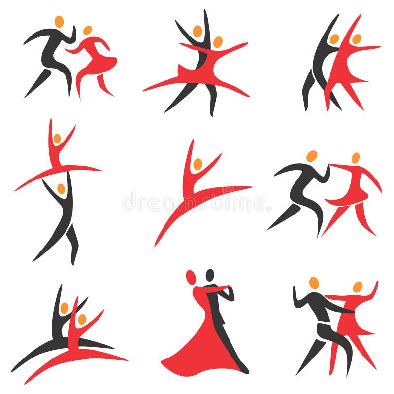 Dancing icons. stock vector. Illustration of available - 60573410