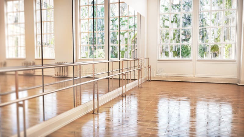 Dance or Ballet Studio Interior Stock Illustration - Illustration of ...
