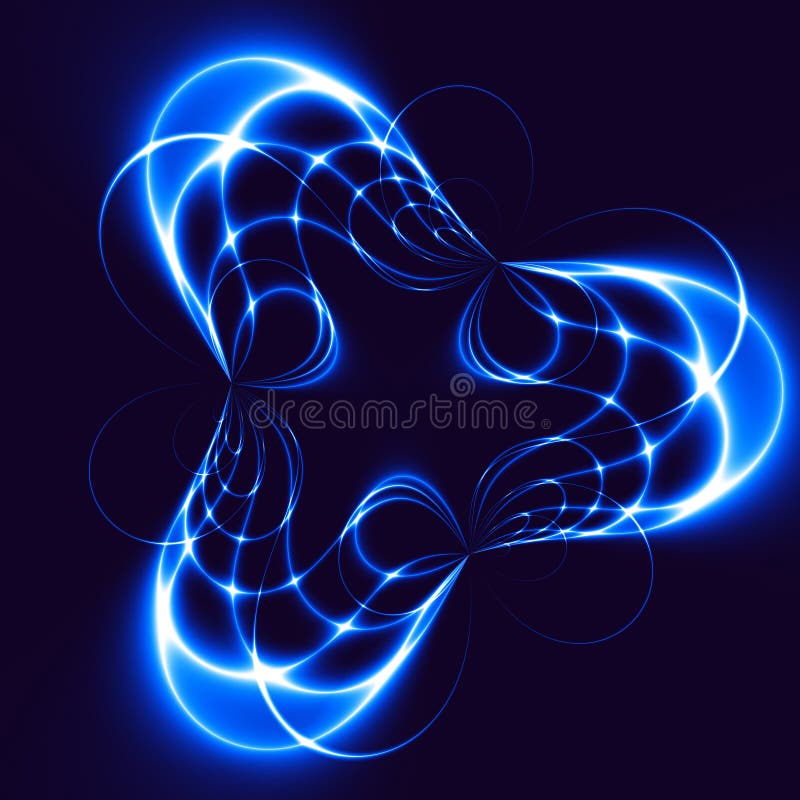 Dance of Blue Lights. stock illustration. Illustration of fractal - 2772528