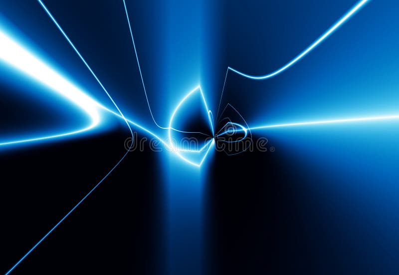 Dance of Blue Lights, stock illustration. Illustration of fractal - 4263107