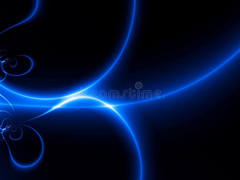 Dance of Blue Lights. Fractal Stock Illustration - Illustration of ...