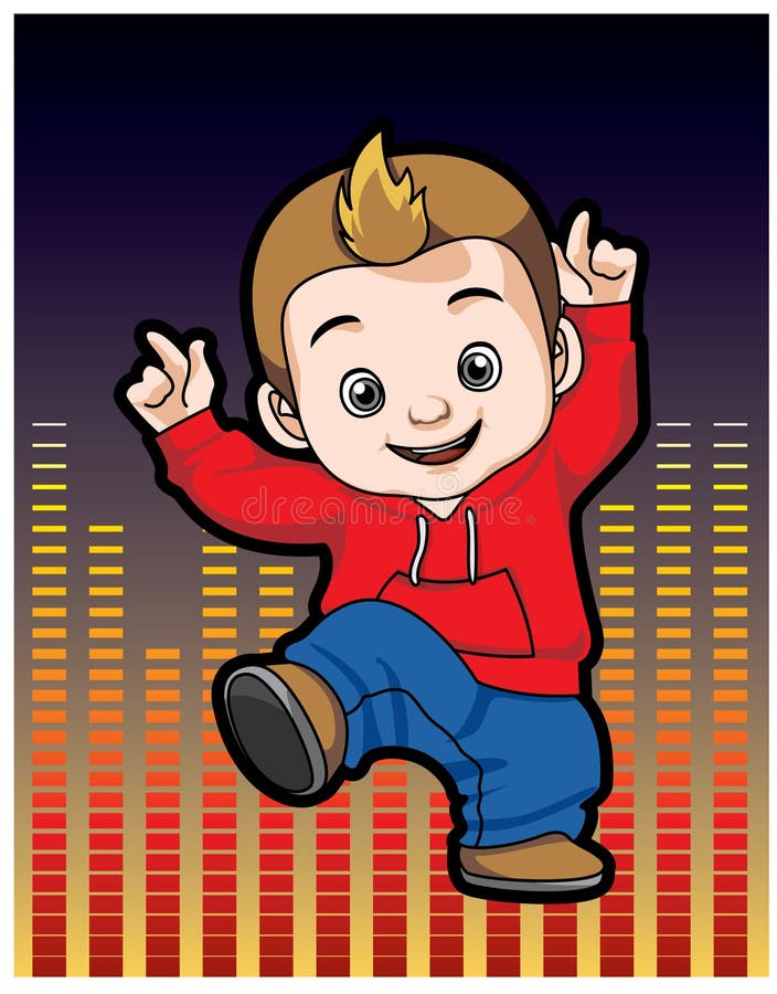 Dance boy stock vector. Illustration of illustrator, character - 27616495