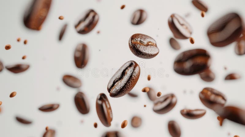 The Dance of Coffee Beans.AI Generated Image Stock Image - Image of ...