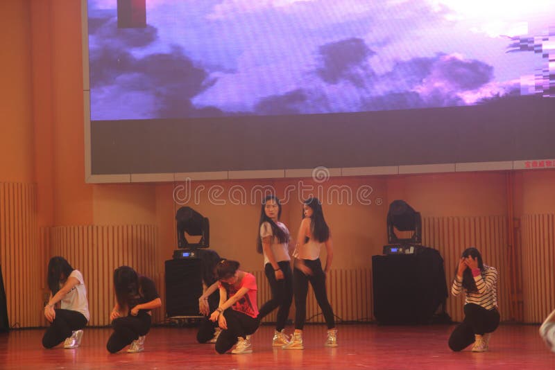 Dance of the College Students in the University Party in SHENZHEN ...