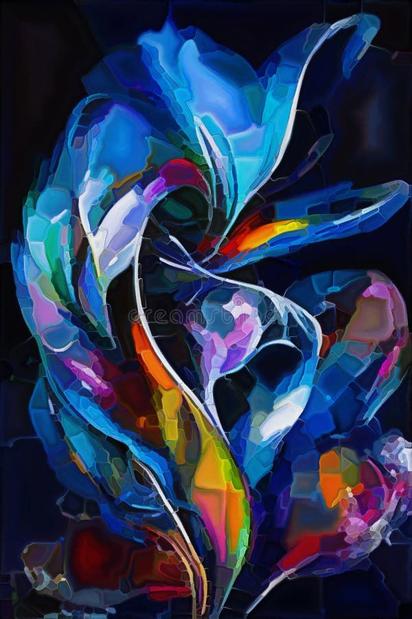 Dance of Colored Forms stock illustration. Illustration of canvas ...