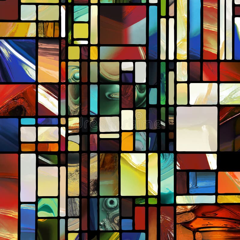 Dance of Stained Glass stock illustration. Illustration of arrangement ...