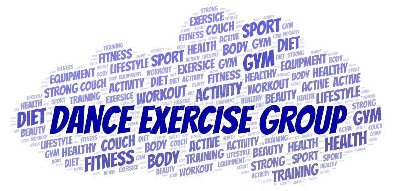 Dance Exercise Group Word Cloud Stock Illustration - Illustration of ...
